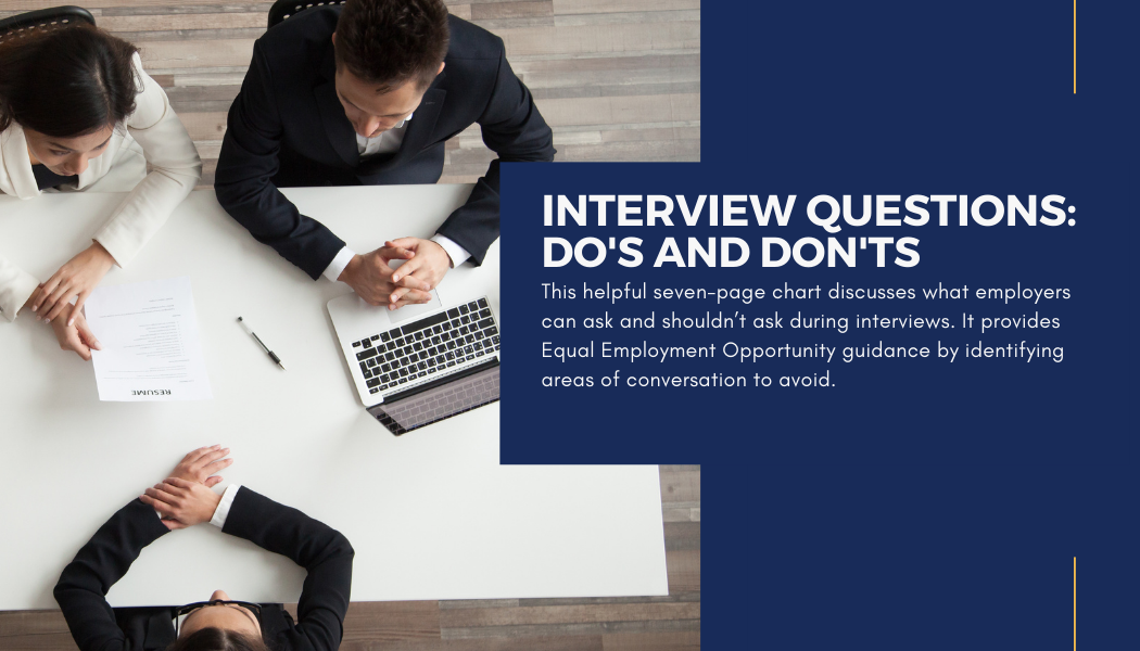Interview Questions: Do's and Don'ts – COTNEY CONSULTING GROUP